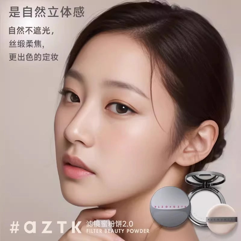 AZTK Fresh Skin Natural Filter Powder Upgrade 菁之清爽贴肤自然滤镜蜜粉饼升级版 | CuteHart