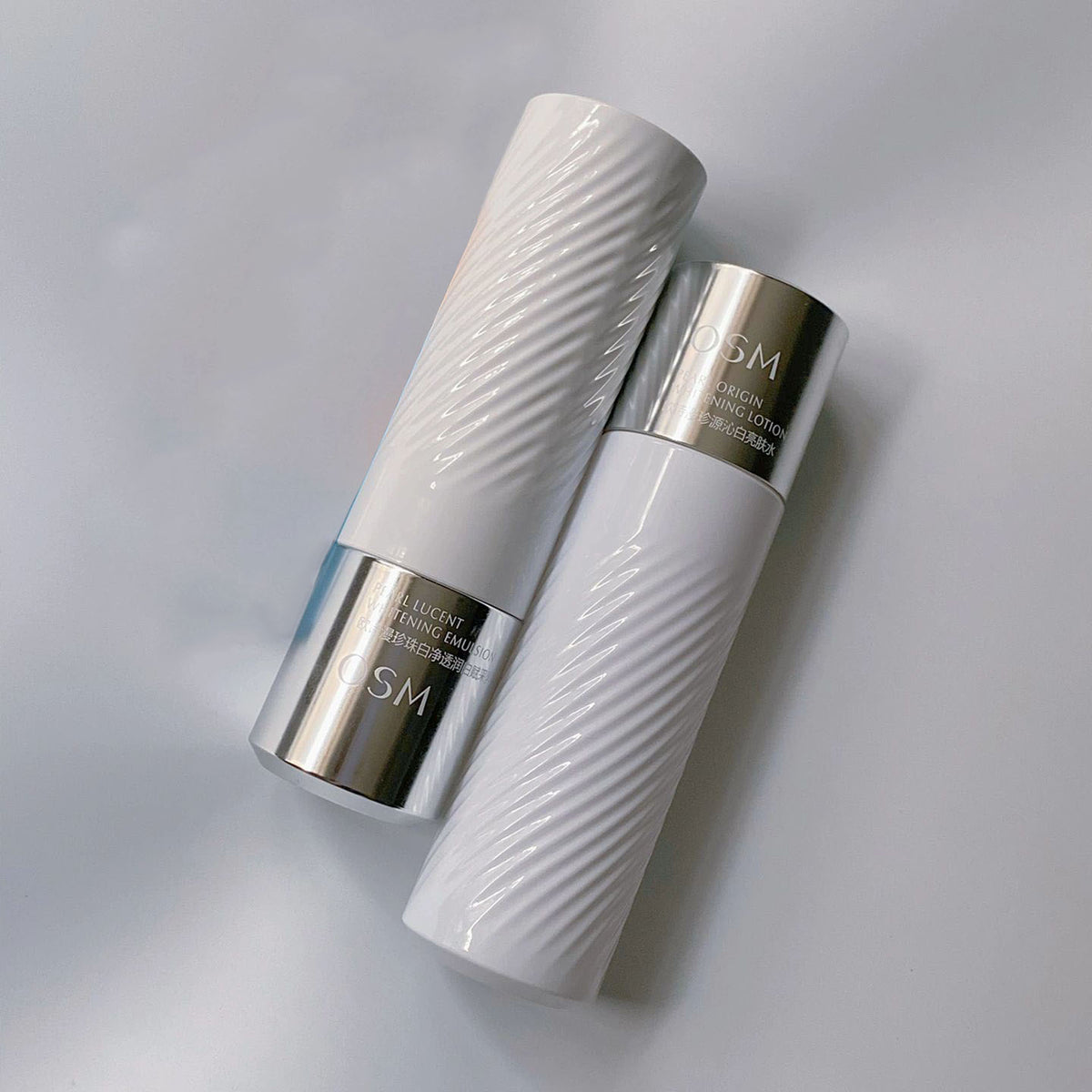 OSM Lucent Whitening Lotion Emulsion Set 160ml+120ml 欧诗漫珍白因美白水乳套装 | CuteHart