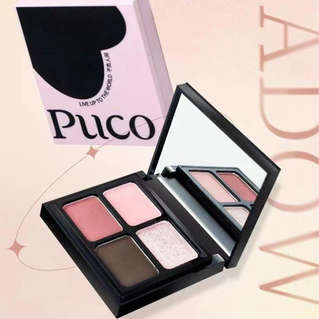 PUCO Live Up To The World Four-Color Eyeshadow Palette 4g 噗叩不负人间四色眼影盘 | CuteHart