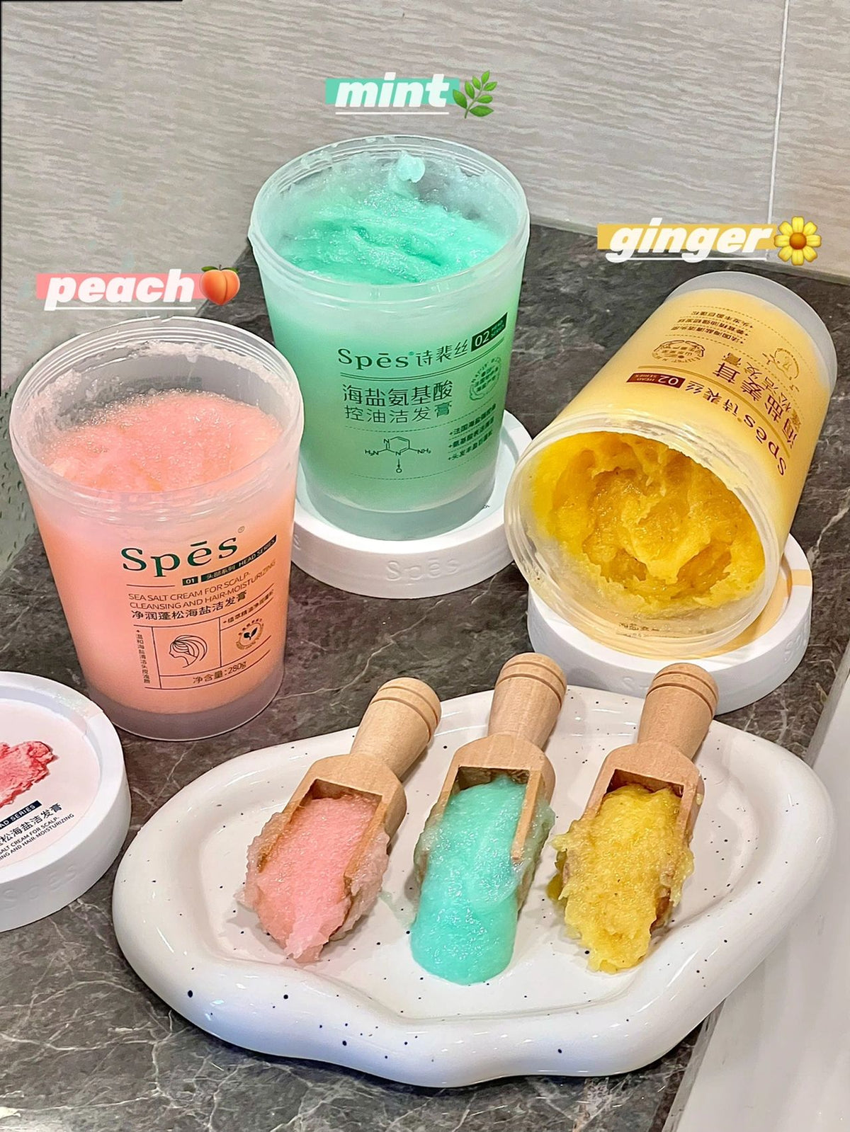 Spes Purifying Fluffy Oil Control Sea Salt Shampoo 280g 诗裴丝净润蓬松控油海盐洗头膏 | CuteHart