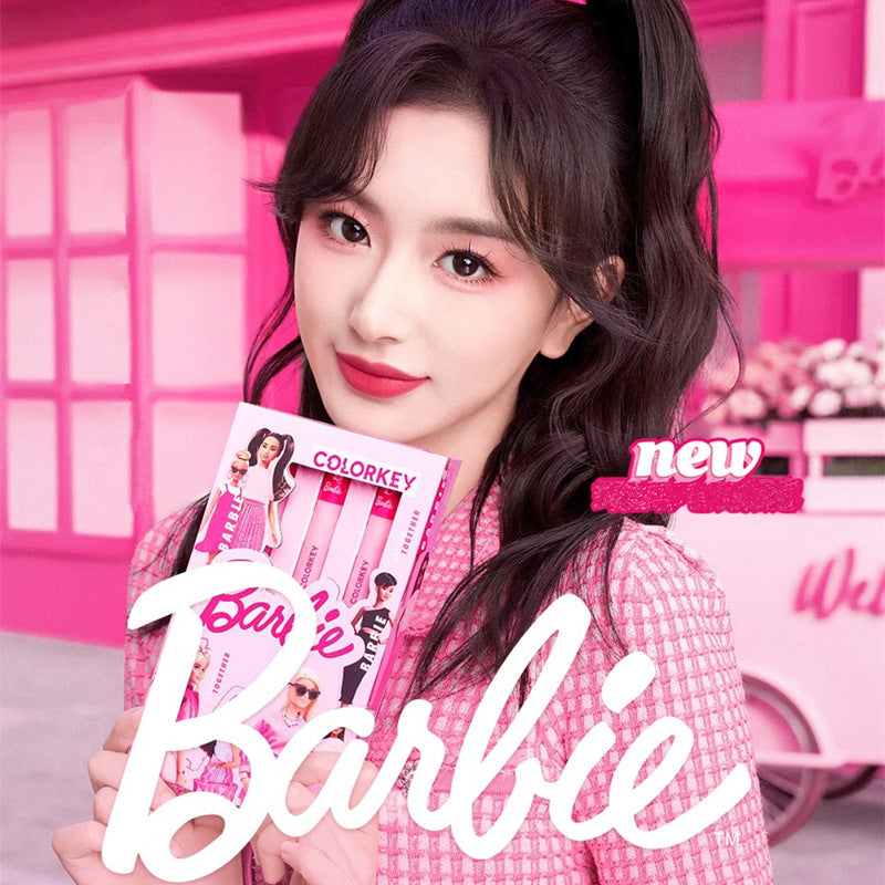 COLORKEY X ELLE Barbie Series Mini Airy Matte&Mirror Lip Glaze 6Pcs Se ...