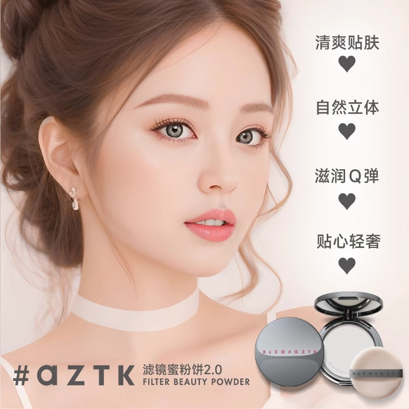 AZTK Fresh Skin Natural Filter Powder Upgrade 菁之清爽贴肤自然滤镜蜜粉饼升级版 | CuteHart