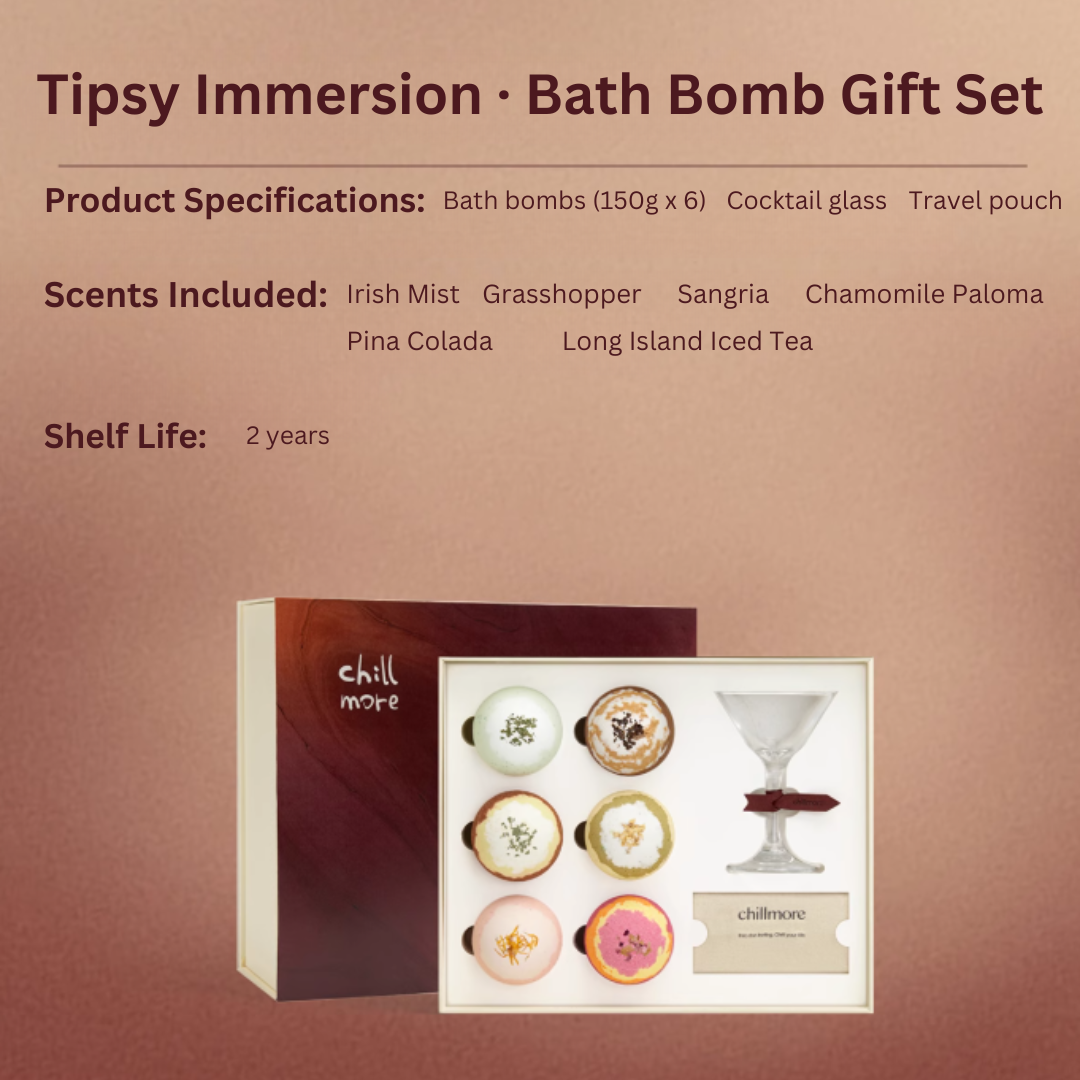 Chillmore Tipsy Immersion Series Aromatherapy Bath Bomb Gift Set 6pcs/ | CuteHart