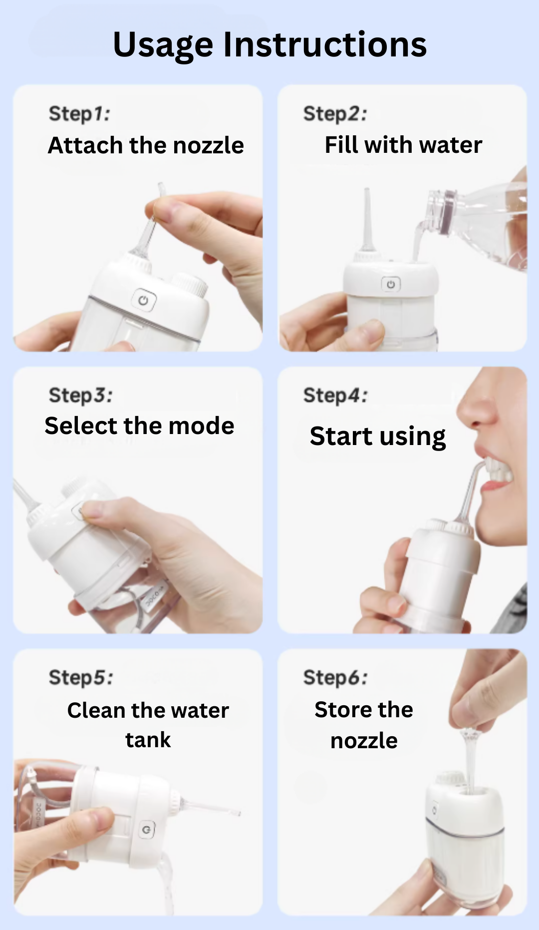 DOCO LAB Portable MINI Water Flosser DOCO LAB便携MINI冲牙器 | CuteHart