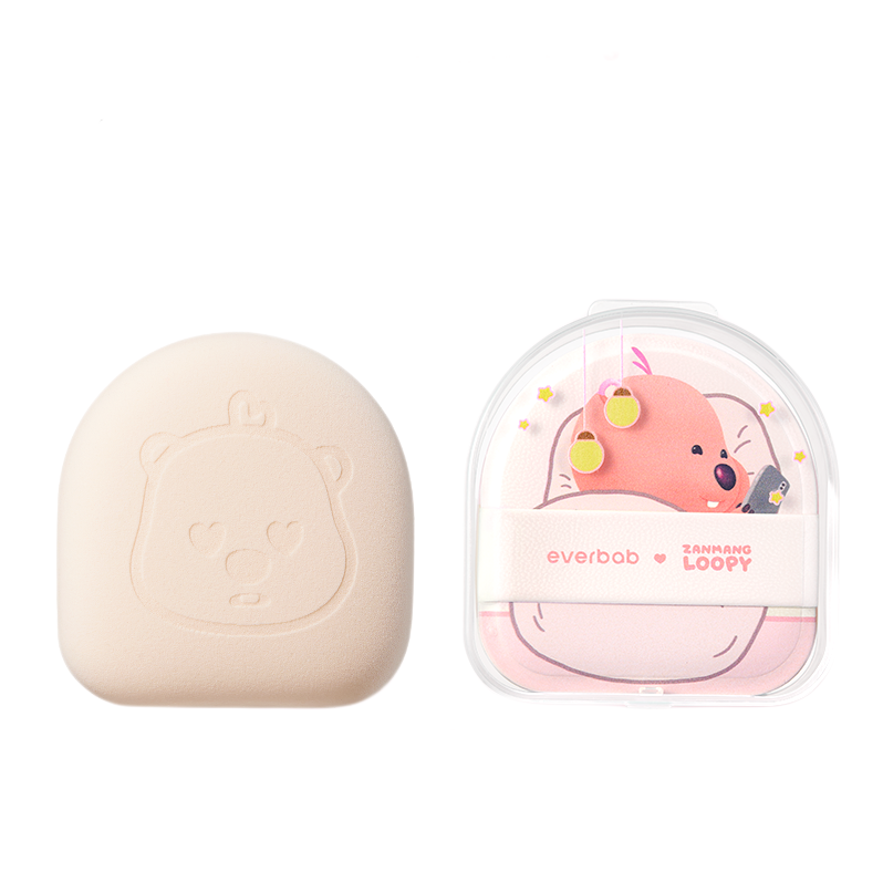 EVERBAB LOOPY Creamy Skin Air Cushion Powder Puff 艾蓓拉赞萌露比联名奶皮气垫粉扑 1pc ...