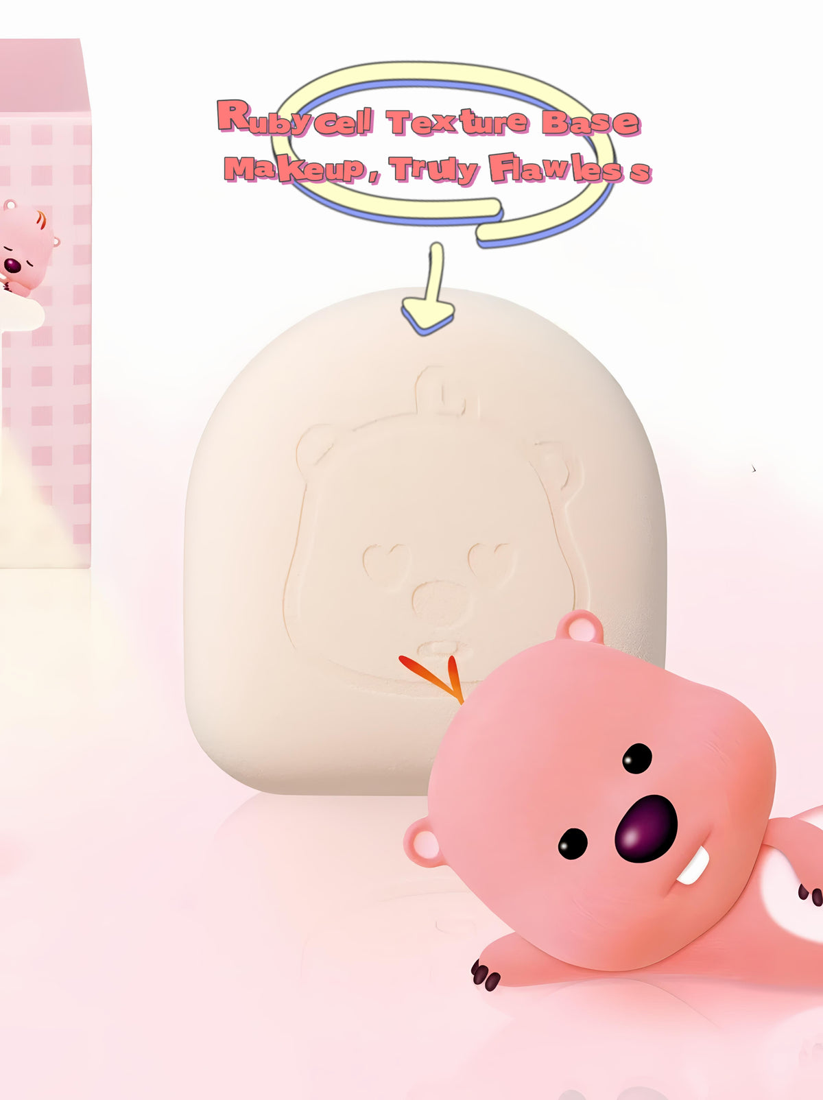 EVERBAB LOOPY Creamy Skin Air Cushion Powder Puff 艾蓓拉赞萌露比联名奶皮气垫粉扑 1pc ...