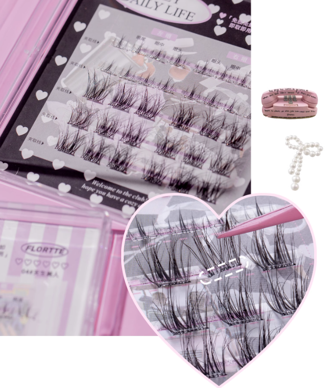 Flortte Cozy Daily Life Glue-Free False Eyelashes 1 Box 花洛莉亚千金日记系列免胶假睫 ...