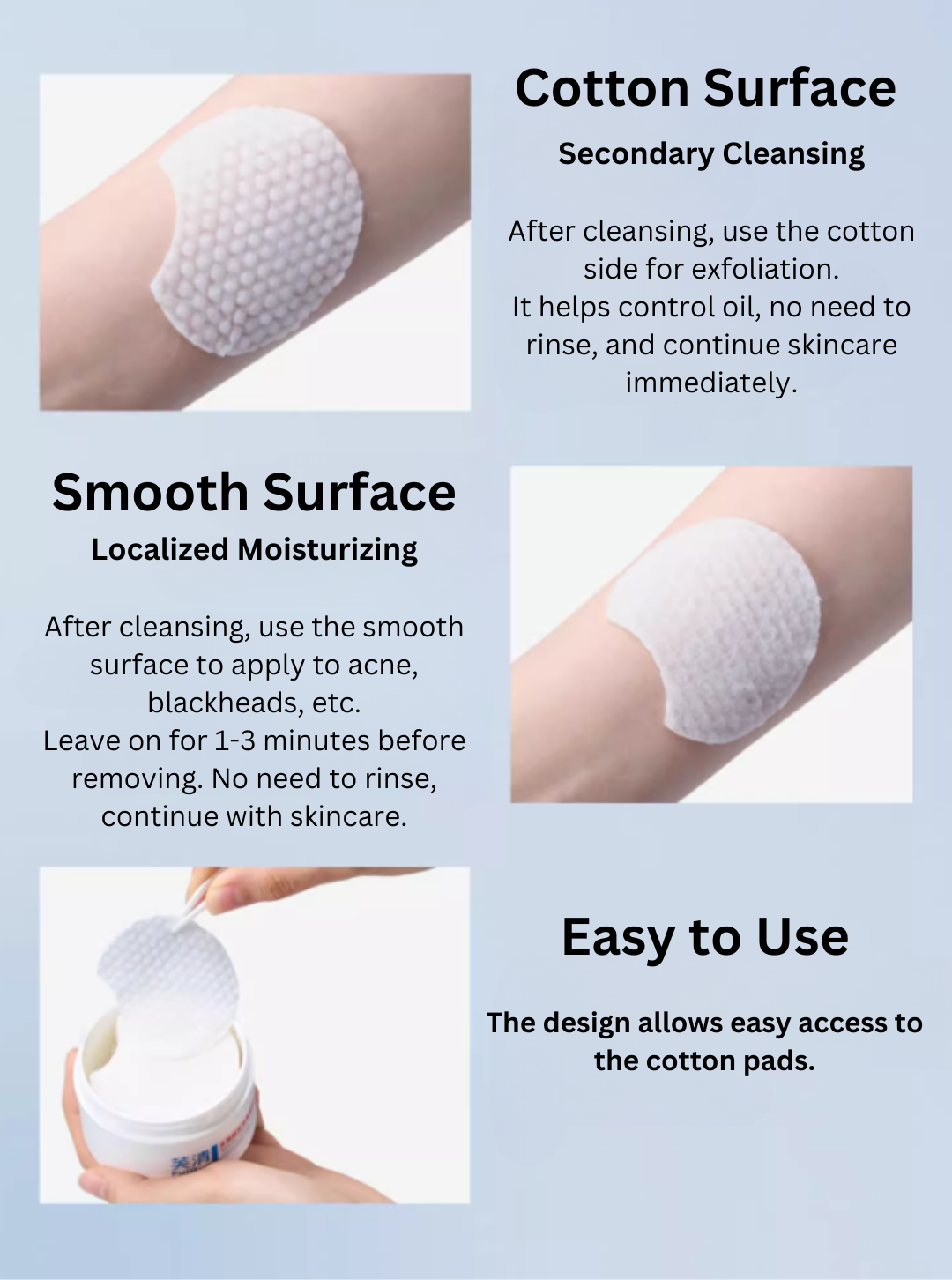 FulQun 1% Salicylic Acid Cotton Pads 95g (50 Sheets) 芙清1%水杨酸棉片 | CuteHart