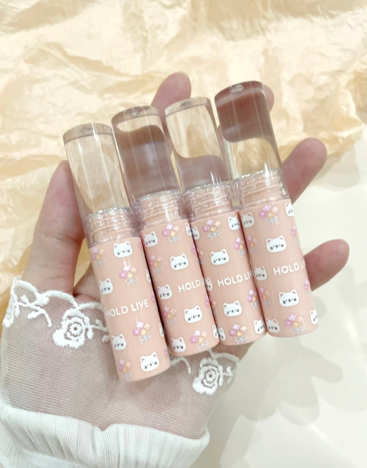 HOLD LIVE Cat Mirror Light Lip Gloss Holdlive猫咪水光唇釉 2.4g | CuteHart