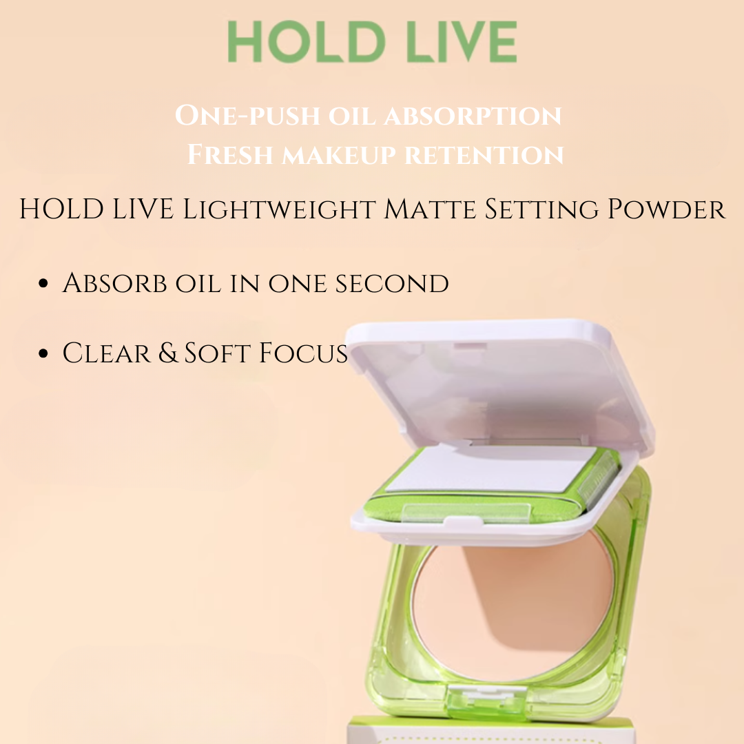 HOLD LIVE Lightweight Matte Setting Powder 6.5g 侯爱轻透雾感定妆粉饼 | CuteHart