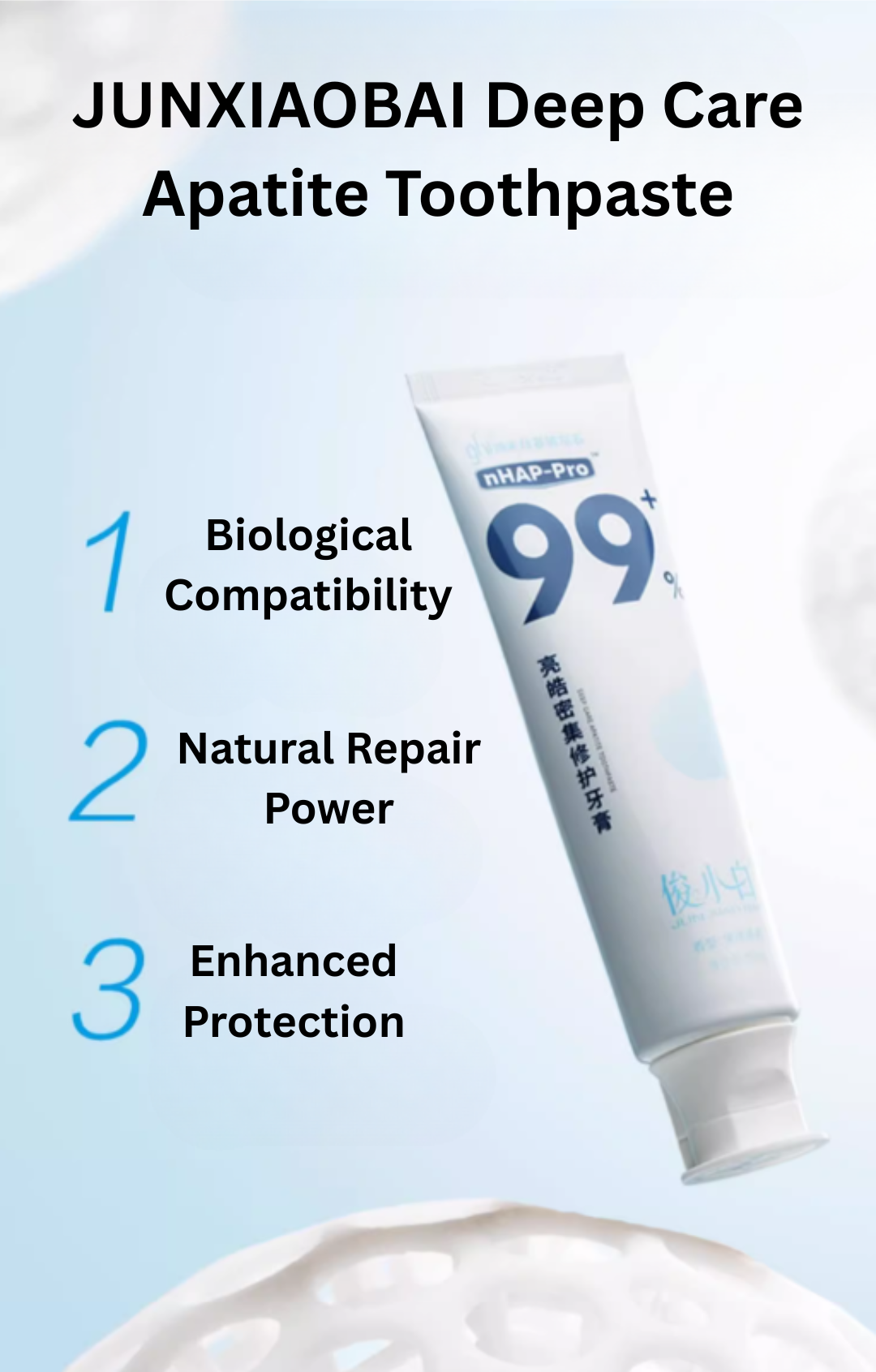 Tiktok/Douyin Hot JUNXIAOBAI Deep Care Apatite Toothpaste 100g【Tiktok抖 ...