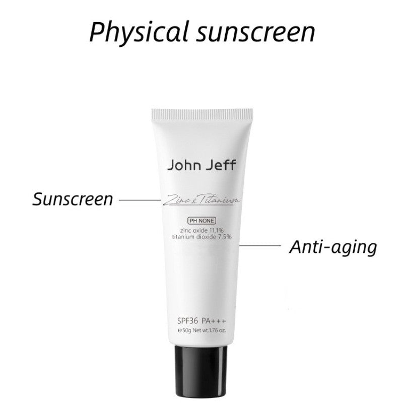 John Jeff Physical Sunscreen SPF35 PA+++ 约翰杰夫纯物理防晒霜 25/50g | CuteHart