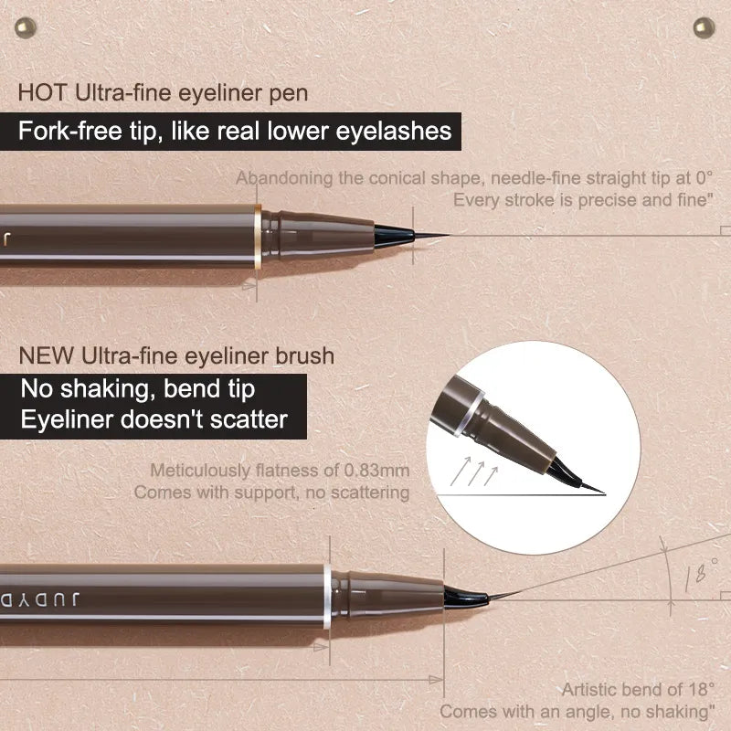 Judydoll 18° Ultra-Fine Hyper Sharp Liquid Eyeliner Pen 0.4g 橘朵18°极细精准 ...