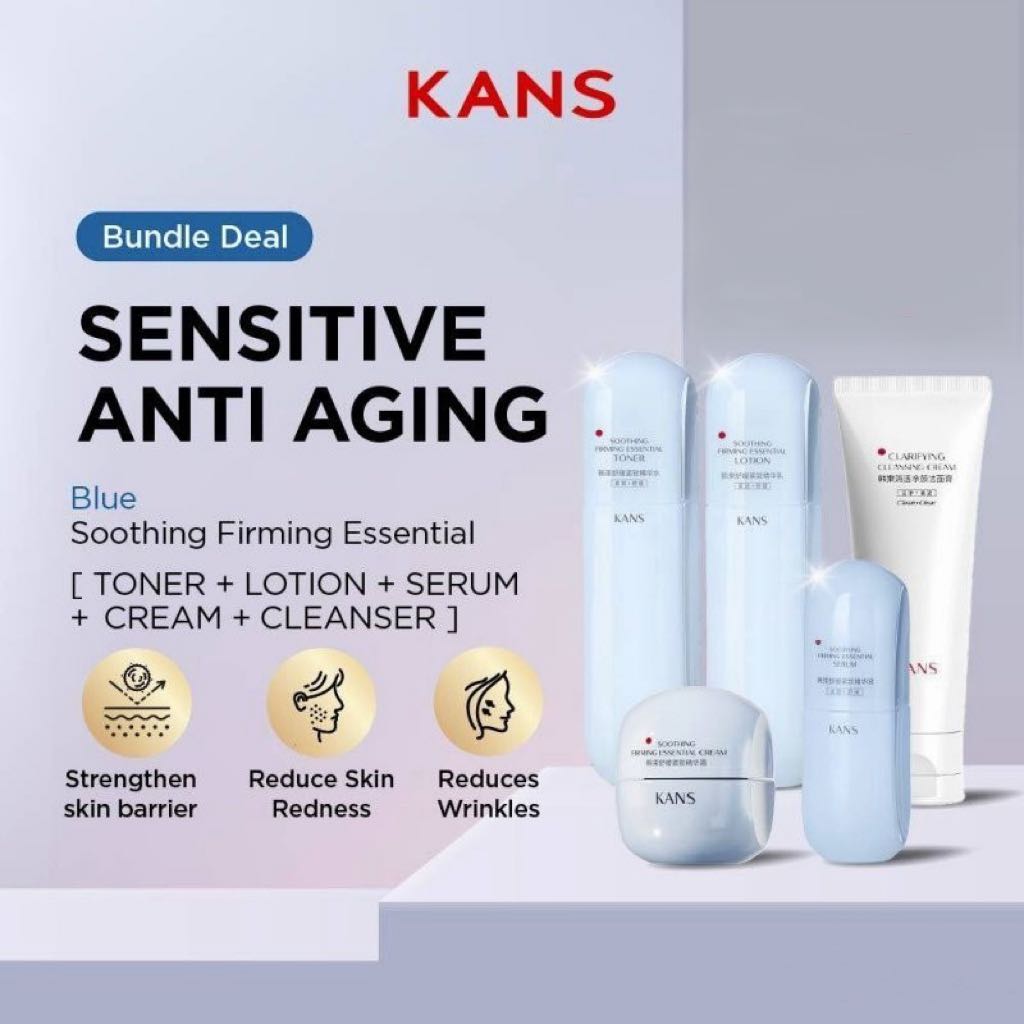 KANS Smoothing Firming Essential Set 韩束蓝蛮腰水乳套装 | CuteHart