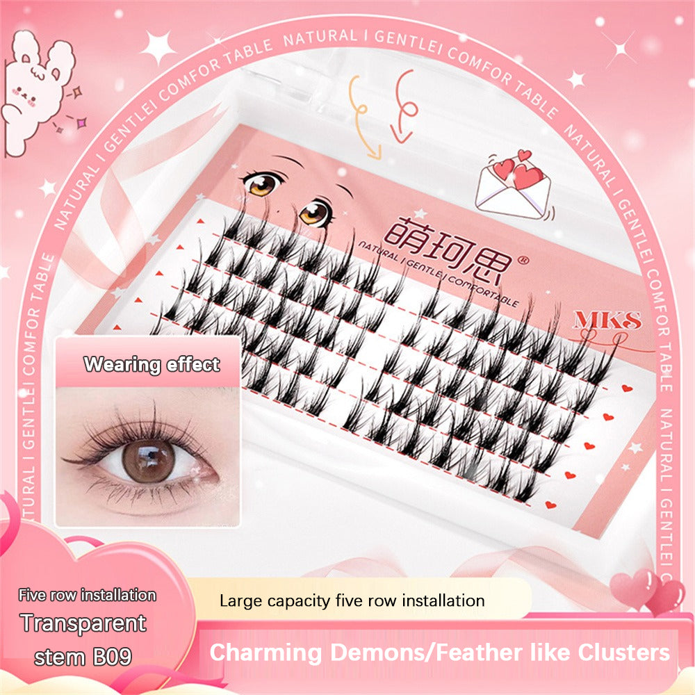 MKS Thick and Natural-looking Segmented Cluster Eyelashes with Extende ...
