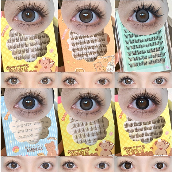 Meng Jie Shang Pin Cute Bear Single Cluster False Eyelashes 萌睫尚品可爱熊系列单 ...