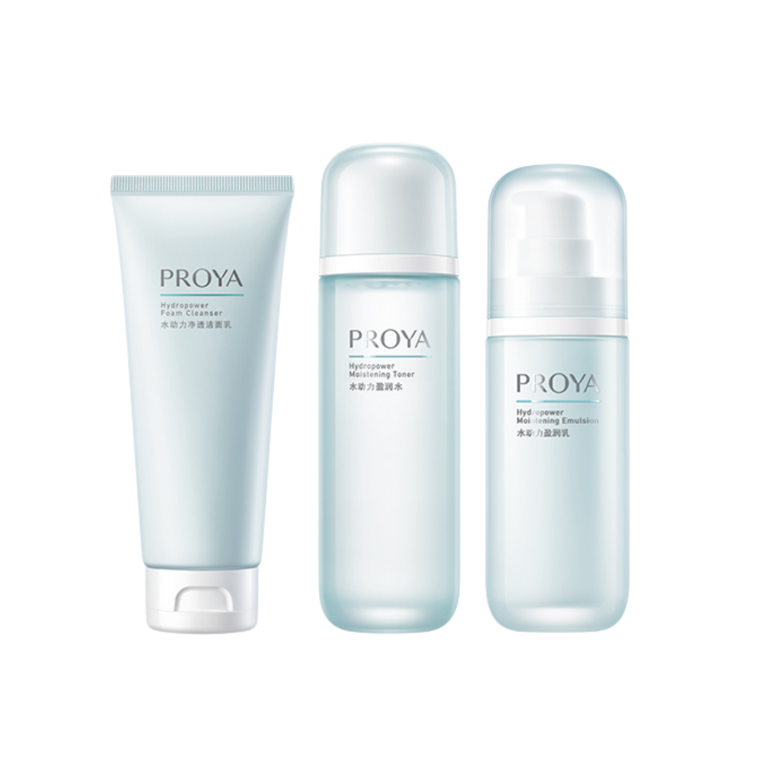 PROYA Hydropower Collection Toner Emulsion Cleanser Set 珀莱雅水动力水乳洁面套装 ...