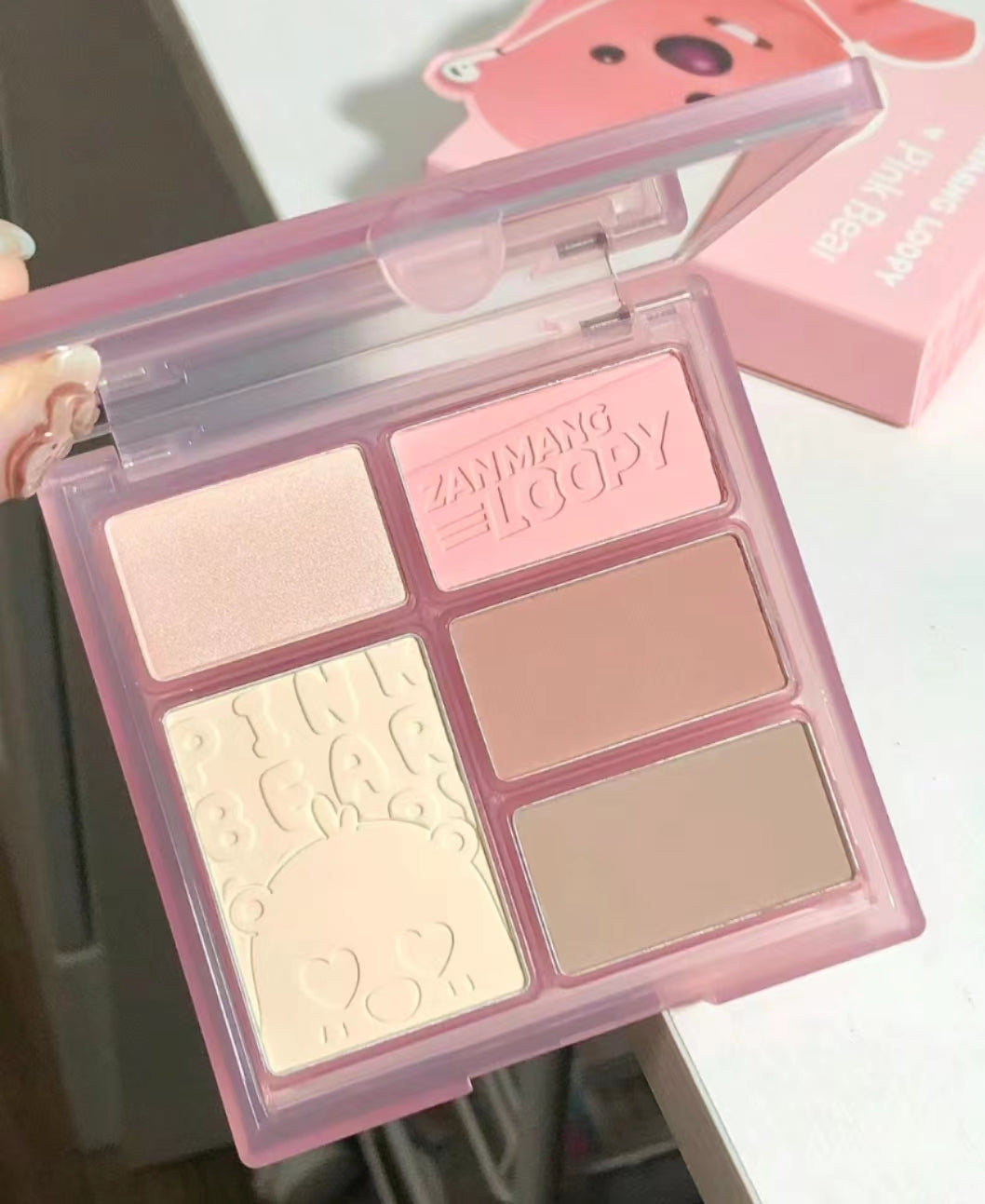 Pink Bear x ZANMANG LOOPY Face Palette 9.5g 皮可熊 x 赞萌露比限定款面部综合盘 | CuteHart