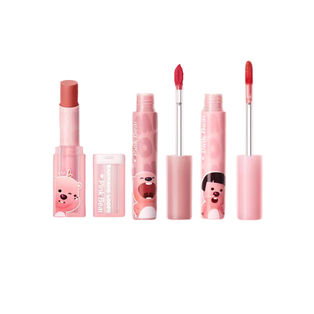 Pink Bear x ZANMANG LOOPY Lip Gloss / Matte Lip Mud / Lipstick 2g/2.8g ...