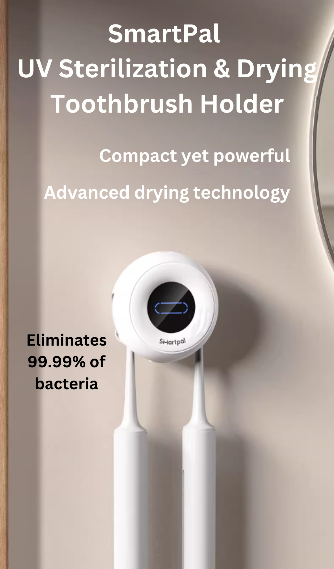 SmartPal UV Sterilization Smart Toothbrush Holder TS4PRO 侍派紫外线杀菌智能牙刷架 ...