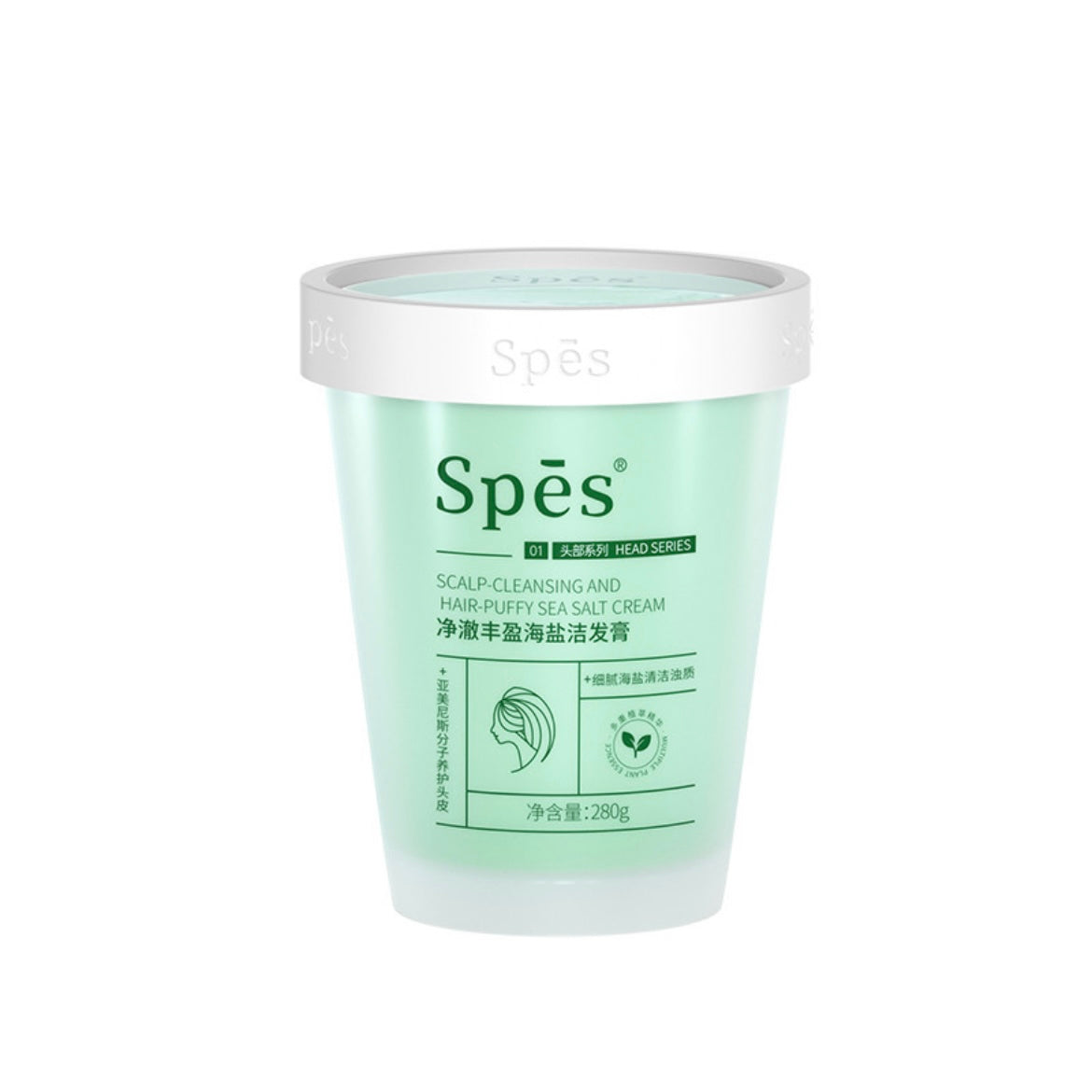 Spes Purifying Fluffy Oil Control Sea Salt Shampoo 280g 诗裴丝净润蓬松控油海盐洗头膏 ...