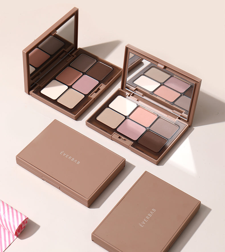 EVERBAB Elegent Matte Eyeshadow Palette 艾蓓拉素哑6色眼影盘 10.5g | CuteHart