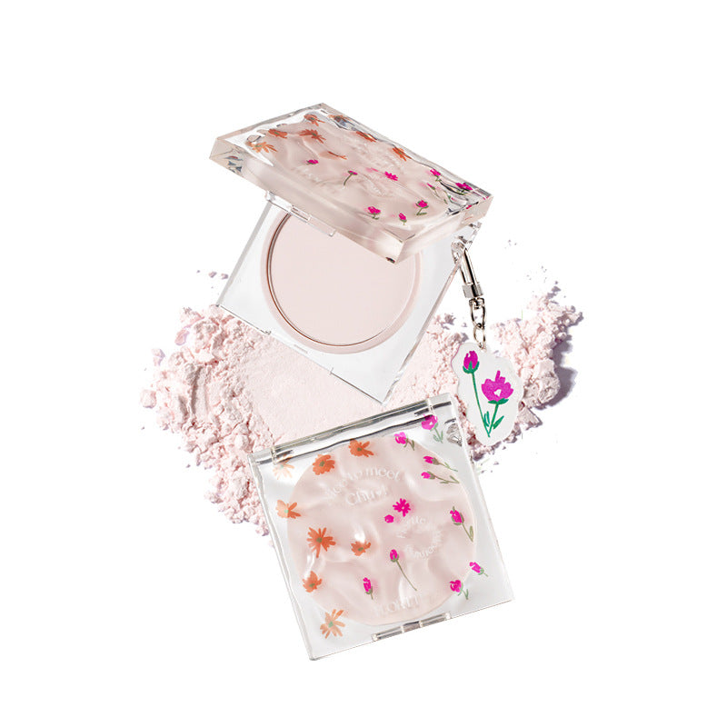 Flortte Nice to Meet Chu Pressed Powder 花洛莉亚初吻系列小透明蜜粉饼 8g | CuteHart
